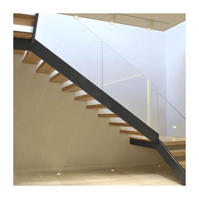 Cina Department straight stairs for small space steel structure wood stair in vendita