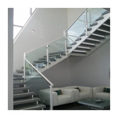 Cina The best carbon steel straight staircase durable wood stairs in vendita