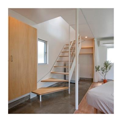 China WilliamArchi fashion design straight stairs rubber wood tread staircase Te koop