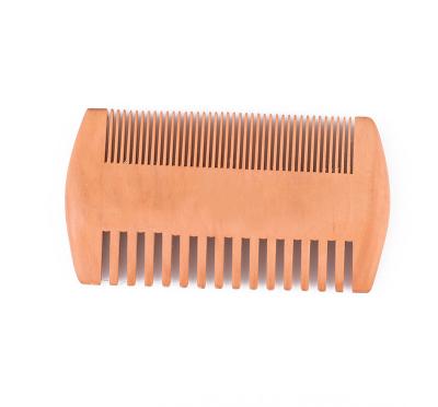 Chine Double côtés Homme peigne à barbe en bois Peigne à moustache en bois Logo personnalisé à vendre