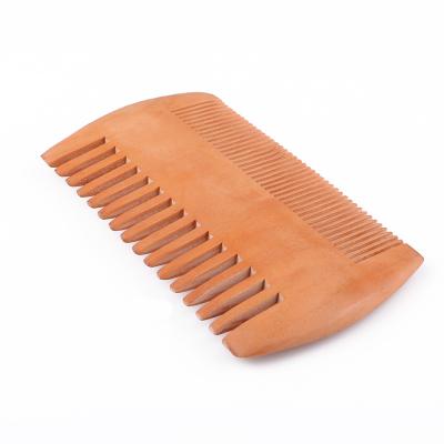 Chine Double côtés Homme peigne à barbe en bois Peigne à moustache en bois Logo personnalisé à vendre