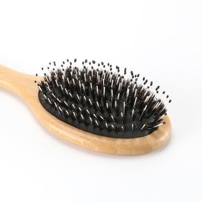 Chine Laser Vent Large Tooth Boar Bristle Comb de cheveux en bois anti-statique brosse à cheveux pour femmes à vendre