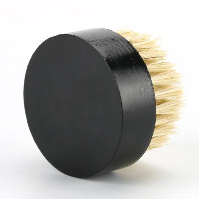 Chine Une brosse à barbe à poils confortables, ronde, noire, moustache et barbe. à vendre