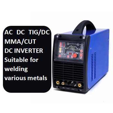 China Single Phase 3IN1 200A AC DC TIG MMA CUT Welders Aluminum TIG Welders With 2T 4T and Advanced Wave Selection for sale