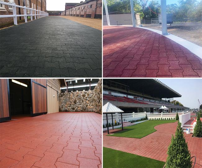 Safety Rubber Flooring Playground Rubber Tiles Outdoor Colorful Dog-bone Rubber Pavers