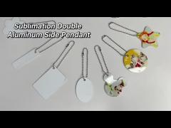 White Aluminum Sublimation Dog Tag Blanks Double Sided Printing Id Name Pet Tags Pendant Ornament