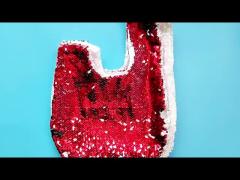 DIY LOGO Custom Sparkle Sublimation Sequin Tote Bag Cosmetic