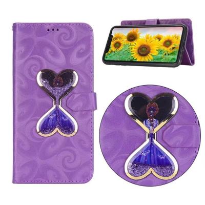 Chine Iphone, Samsung flowing heart wallet leather case, Iphone Xs Max wallet leather case,Samsung wallet leather case à vendre
