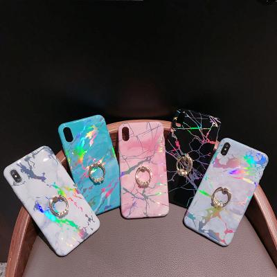 Chine Iphone, Samsung & Huawei laser marble case with iRing, Iphone Xs Max TPU marble case with iRing, Samsung Note 8 case à vendre