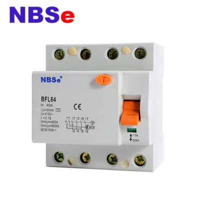China Tipo actual residual del montaje del carril del estruendo de la serie del disyuntor BFL64 de RCCB 4P en venta
