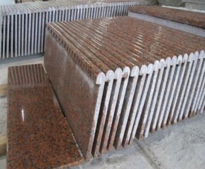 Cina Pietre facenti un passo del granito diritto rosso per le scale dell'interno ed all'aperto in vendita