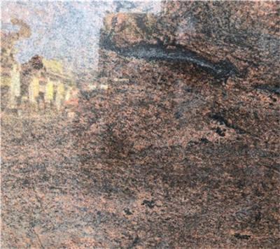 Cina Taglio rosso delle pietre facenti un passo del cortile del granito per graduare pavimentazione secondo la misura della progettazione unica in vendita