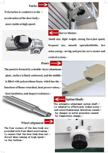 Fast Rolling up and Shutting Security Automatic Garage Door