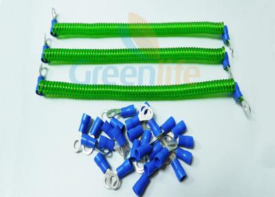 Cina La sicurezza arrotolata alla moda della sicurezza lega la primavera verde trasparente con due occhielli in vendita