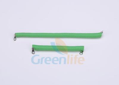 Cina Delicatamente cavezze arrotolate di sicurezza di verde 2.0MM dalla lunghezza differente del cliente con gli occhielli in vendita