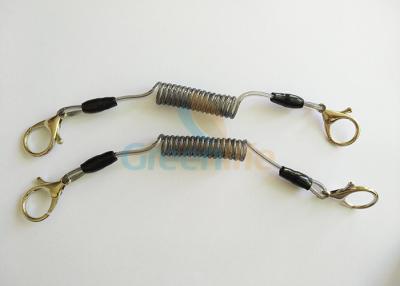 中国 5CMの長さの伸張のステンレス鋼2つの端のLobesterの爪が付いているコイル状用具の締縄 販売のため