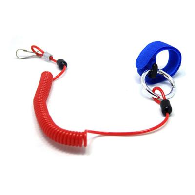 Cina strumento Lanyard Polyurethane Tubing Retention Leash di 1.5M Stretched Fishing Coil in vendita