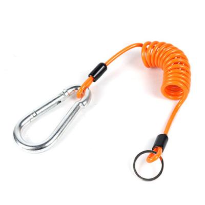 Cina strumento Lanyard Orange Pantone Stretched TPU della bobina di lunghezza di 1.5m in vendita
