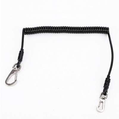 Cina La gomma ha coperto il gancio arrotolato estensibile della parte girevole di Lanyard Bungee Pantone With Delux in vendita