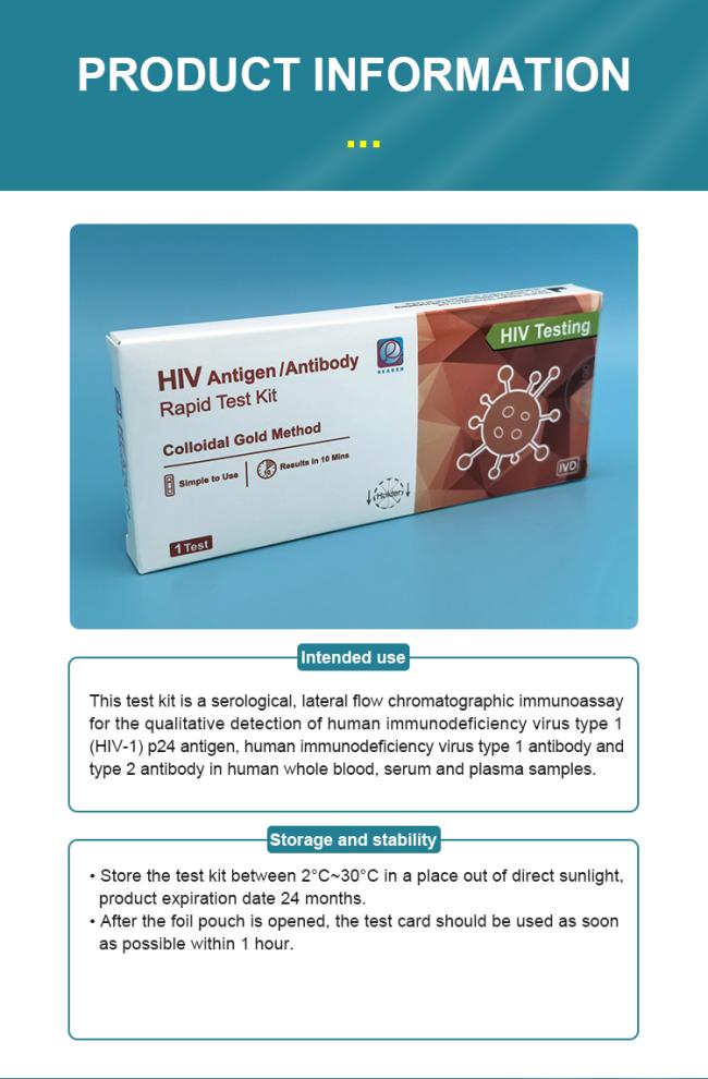 HIV Combo Test Kit close-up