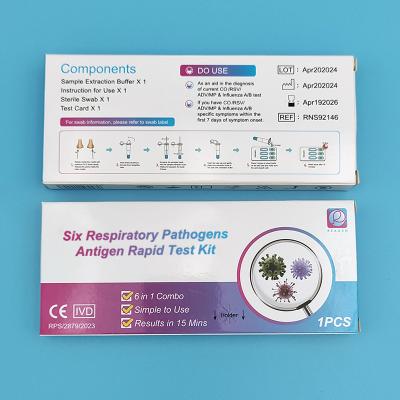 Cina Kit test antigenico combinato respiratorio 6 in 1 per autotest domiciliare in vendita