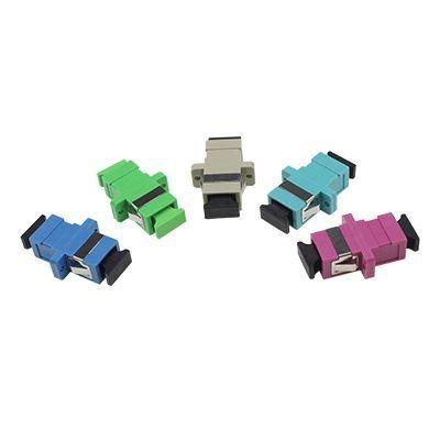 Cina Adattatore a fibra ottica blu SC UPC SX con tappeto di polvere nero a flangia in vendita