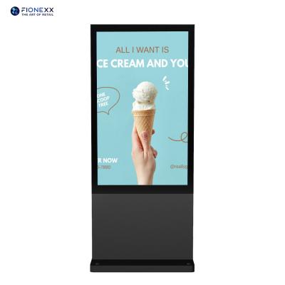 China LCD tamanho 49 polegadas piso interno digital de pé Totem publicidade quiosque com tela sensível ao toque à venda
