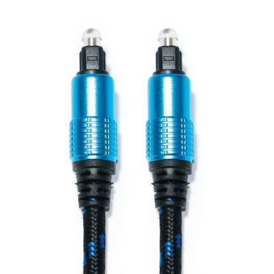 중국 TOSLINK 광 오디오 디지털 케이블 도금 라운드 Ject Knited Rope 홈 시어터 용 Hifi 사운드 1.8M 2M 판매용