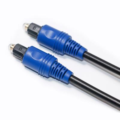 중국 공장 가격 새로운 Toslink 디지털 광섬유 케이블 PVC 로프 도금 블루 쉘 HiFi 홈 시어터 사운드 판매용