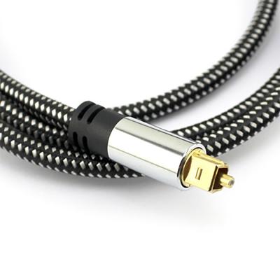 중국 디지털 광 오디오 Toslink 브레이드 케이블 OD5.0 도금 실버 알루미늄 쉘 앰프 사운드 바 1.5M 3M 5M 판매용