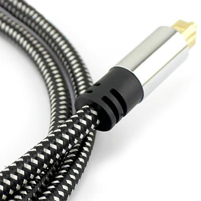 중국 디지털 광 오디오 Toslink 브레이드 케이블 OD5.0 도금 실버 알루미늄 쉘 앰프 사운드 바 1.5M 3M 5M 판매용