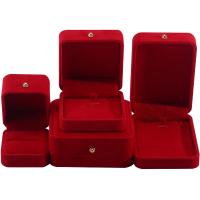 Quality Red Velvet Jewelry Packaging Box for Necklace Bracelet Stud Earrings Ring Custom Logo for sale