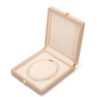 Quality Luxury Jewelry Package for Pearl Necklace Custom Rounded White Microfiber Leather Ring Storage Box for sale