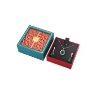 Quality Custom Logo Green Wooden Jewelry Box Necklace and Bracelet Box Packaging for sale