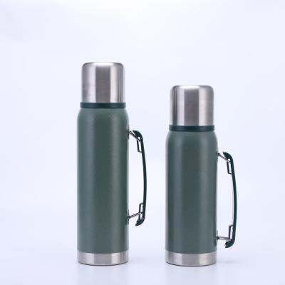 Cina la boccetta doppia del termos di 1000ml 1200ML con il vuoto classico della maniglia ha isolato l'ampia bottiglia della bocca in vendita