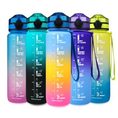 Cina Dust Proof Lid Sport Outdoor Drink Water Bottle Gradient Color Design in vendita