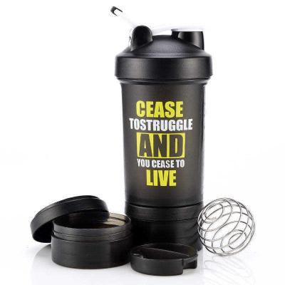 Cina Plastica libera su ordinazione Shaker Bottles di Logo Three Layers Fitness Bpa in vendita