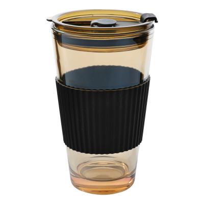 Cina Cristalleria di vetro del borosilicato della parete di Cup Mug Single della chiavetta dell'ufficio con Flip Lid in vendita