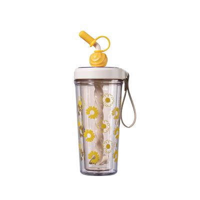 Cina 400ml Leakproof Drinking Water Bottle With Straw Bpa Free in vendita