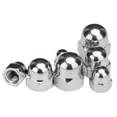 中国 M6-M20 Galvanized Lock Nut polished lock nut for mining alloy stainless steel hex nut round head hex cap nut 販売のため