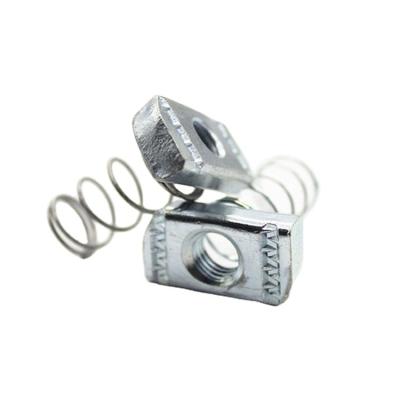 中国 M8 M10 M12 Galvanized Lock Nut stainless steel square spring nut spring clip nut spring t nut 販売のため
