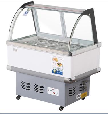 Cina Armadietto di esposizione del gelato del porridge del ghiaccio piccolo 8 barilotti 10 piatti in vendita