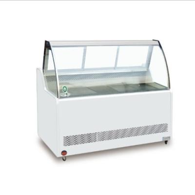 Cina Governo trapezoidale della carne dell'armadietto di esposizione di Duck Neck Cabinet White Glass in vendita