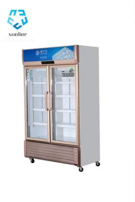 Cina Verticalmente raffreddamento commerciale di vetro del fan della bevanda del congelatore di 2 porte in vendita