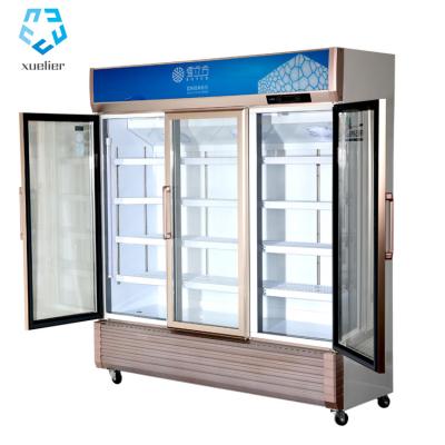 Cina Fan di Juice Glass Door Display Freezer di tre porte che raffredda 1138L in vendita