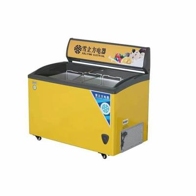 中国 二重スライド ガラス ドアのアイス クリームの表示箱深い冷却装置フリーザー 販売のため