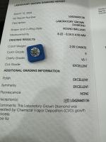 Quality 2.09CT E VS1 3EX Round Cut CVD Grown Diamond IGI Certificate LG624443136 for sale