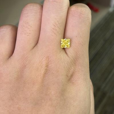 Κίνα 1.5ct Εργαστηριακά δημιουργημένα έντονα κίτρινα διαμάντια VS1 Διαύγεια προς πώληση