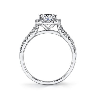 Chine L'anneau de mariage en diamant de style classique de laboratoire VVS Clarité HPHT Ovale en platine à vendre