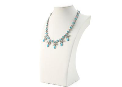 Cina E catena del diamante placcati anti turchese delle collane della bigiotteria di allergia argento in vendita